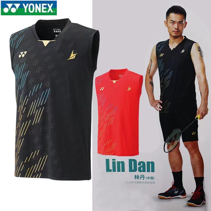 YONEX Badminton Shirt Men's Sleeveless Lin Dan Competition Shirt ...