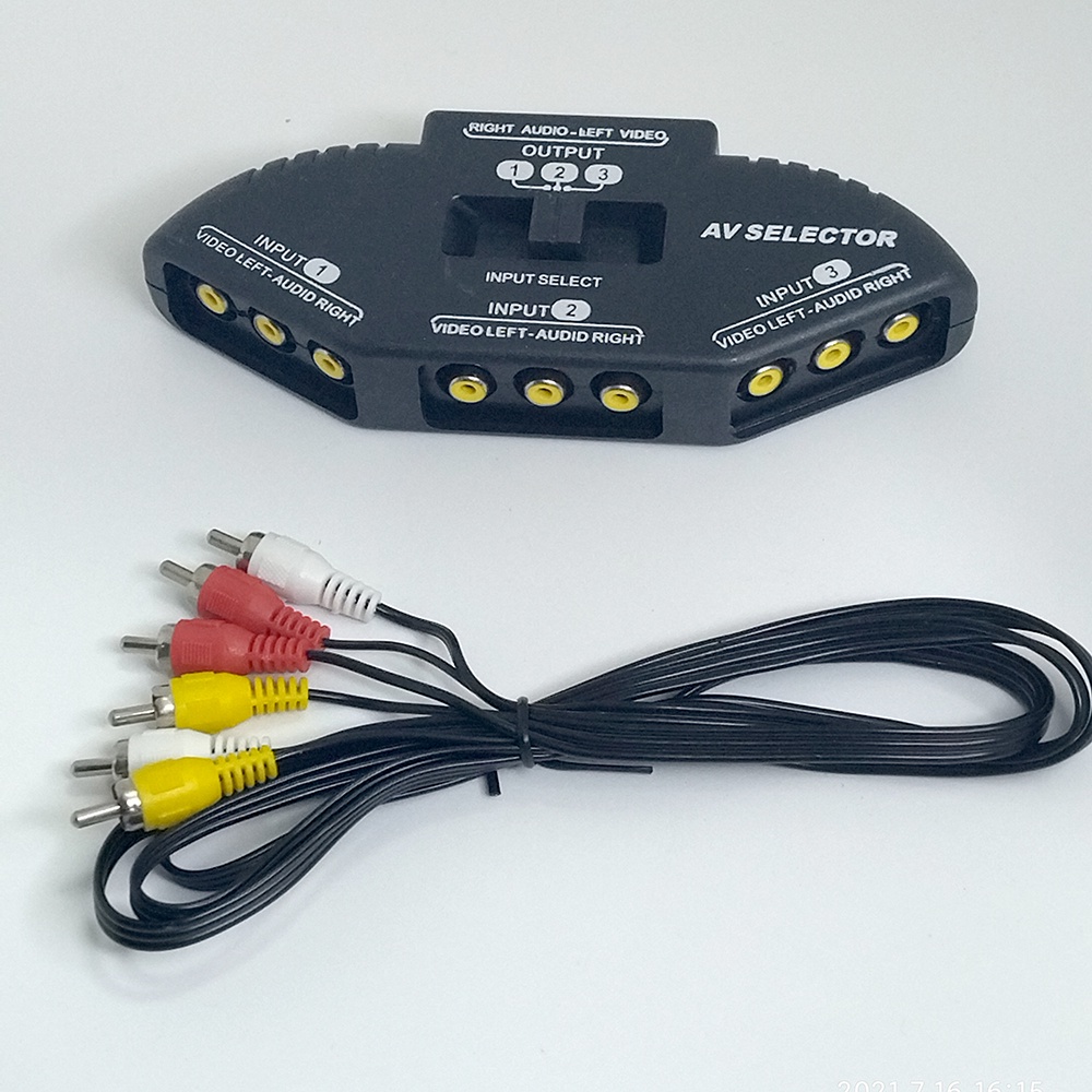 Tv Switch Box RCA iTami 3 Input 1 Output with Composite AV RCA Cable ...