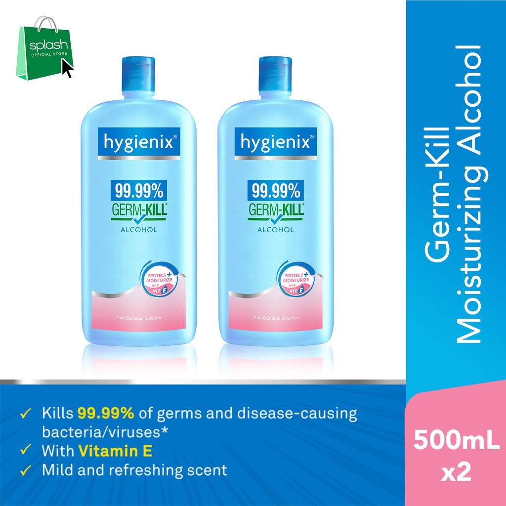 Hygienix Germ Kill Alcohol with Moisturizer 500mL - Bundle of 2 ...