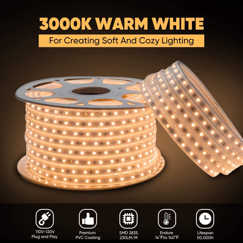 220V LED Strip Light for ceiling Indoor&Outdoor Decorative Light Strip ...