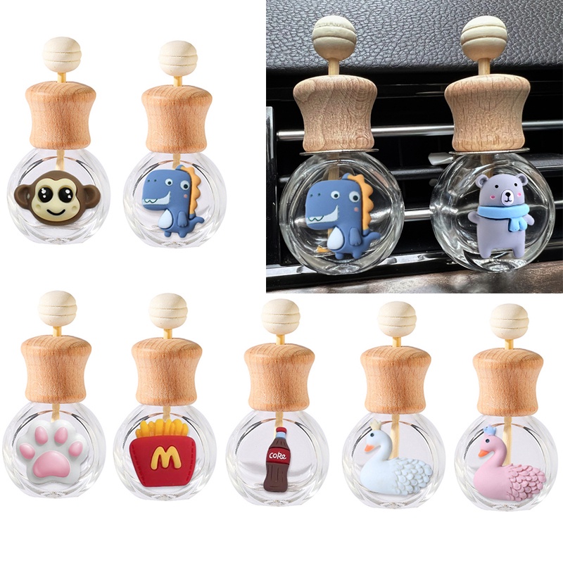 Cartoon Car Aromatherapy Bottle Car Air Outlet Perfume Bottle Wooden ...