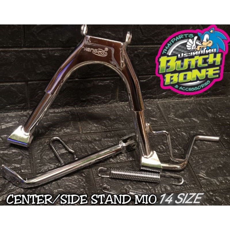 HENG CENTER STAND AND SIDE STAND CHROME 14'S ️17'S SPORTY-NOUVO-SOULTY ...