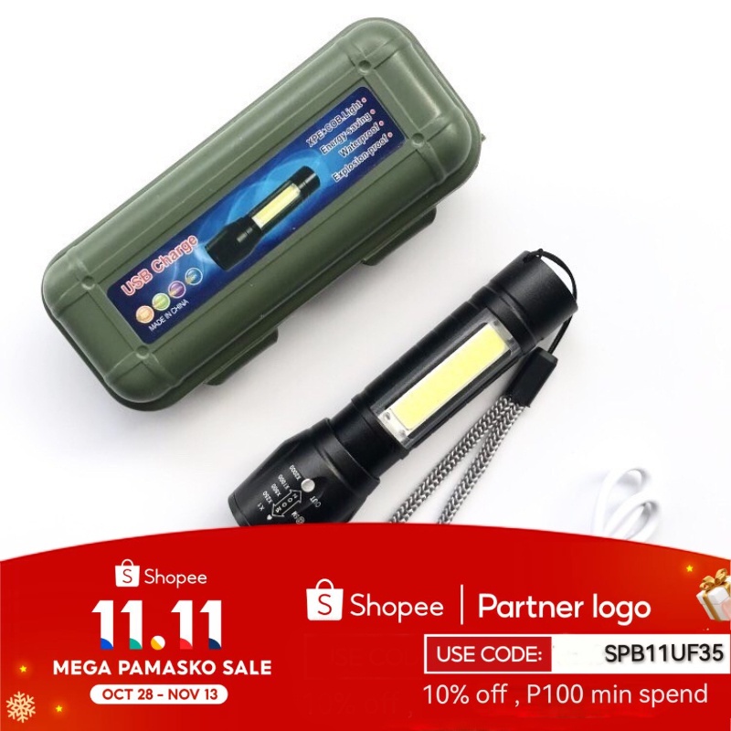 XPE + POLICE CREE mini LED flashlight rechargeable waterproof USB ...