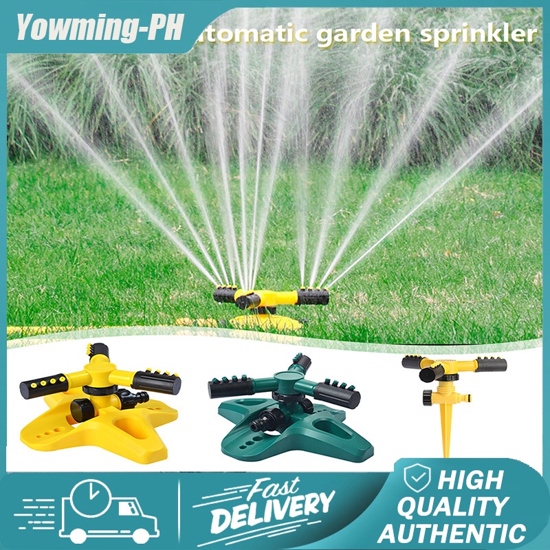 Garden Sprinkler, Lawn Sprinkler 360 Degree Rotating Adjustable Water ...