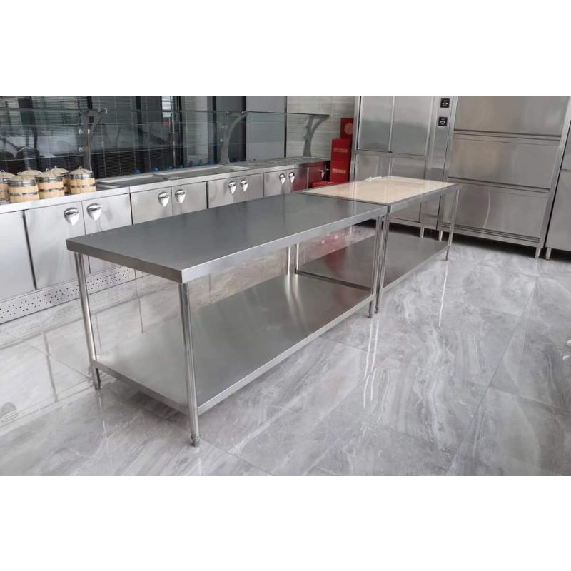 2 Layer Working Table Preparation Table 304 Stainless (100x50x80cm ...