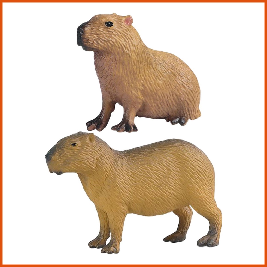 Capybara Figurine Toy Cartoon Sitting/Standing Capybara Toy Figure ...