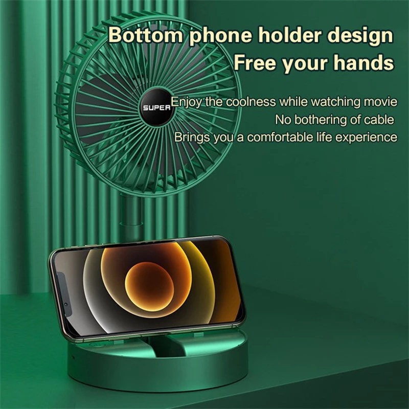 Rechargeable Fan USB Chargeable Electric Fan 3-Speed Rechargeable ...