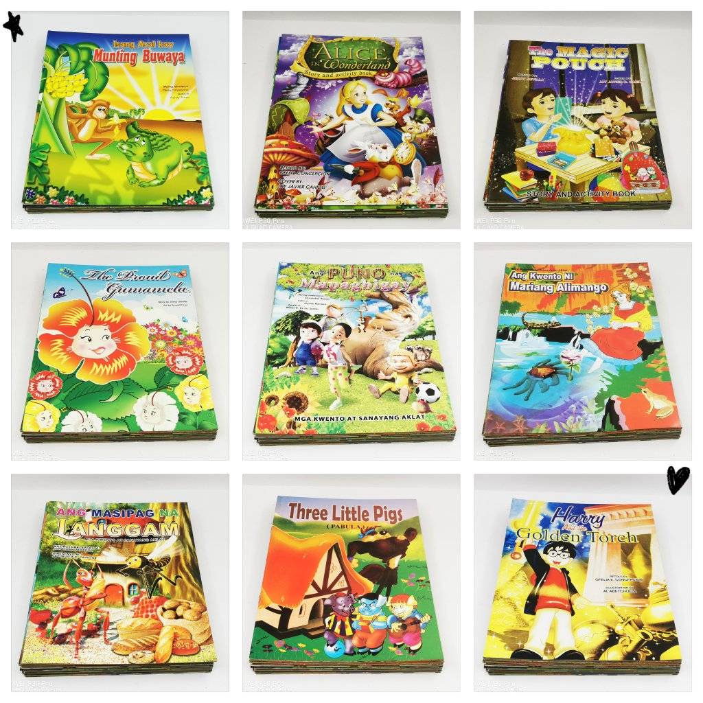#FIRVERLOVE SCHOOL SUPPLIES TAGALOG/ENGLISH STORY BOOK/COLORING BOOK ...