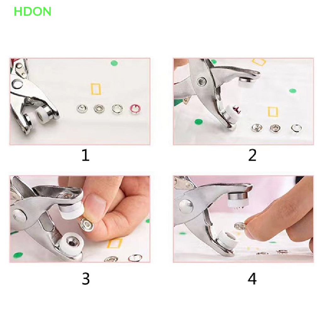 HD Sets Snap Fasteners Kit Tool, Metal Snap Buttons Rings with Fastener ...