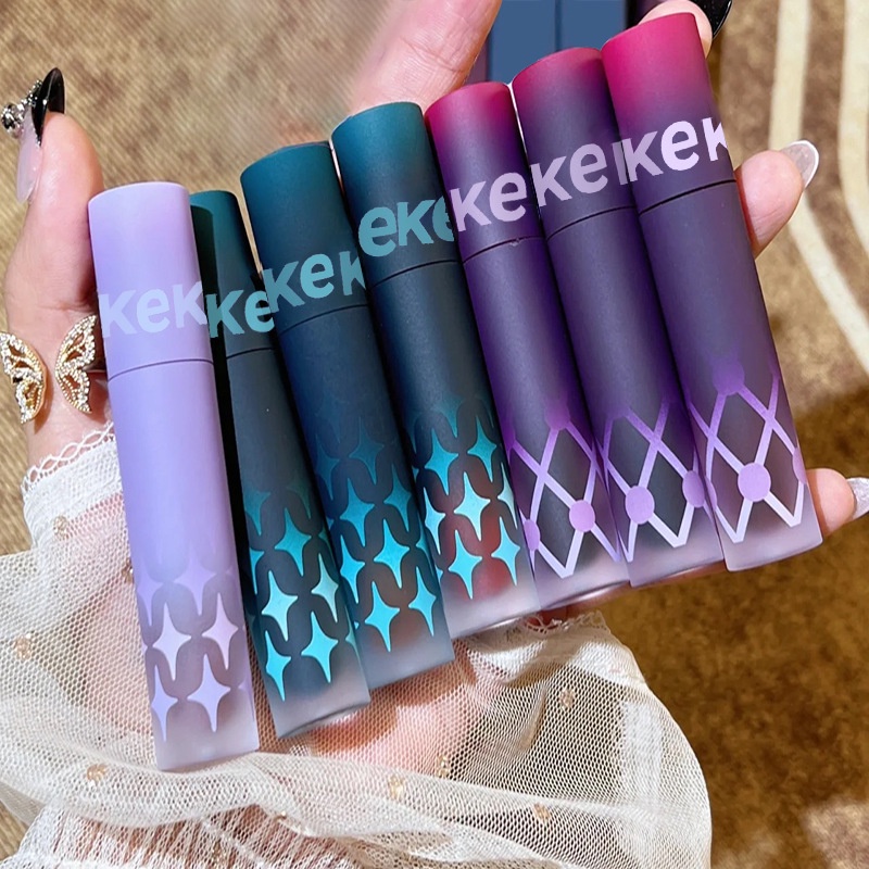 KeKe Mood Kaleidoscope Lip Powder Cream Glaze Matte Niche Lipstick ...