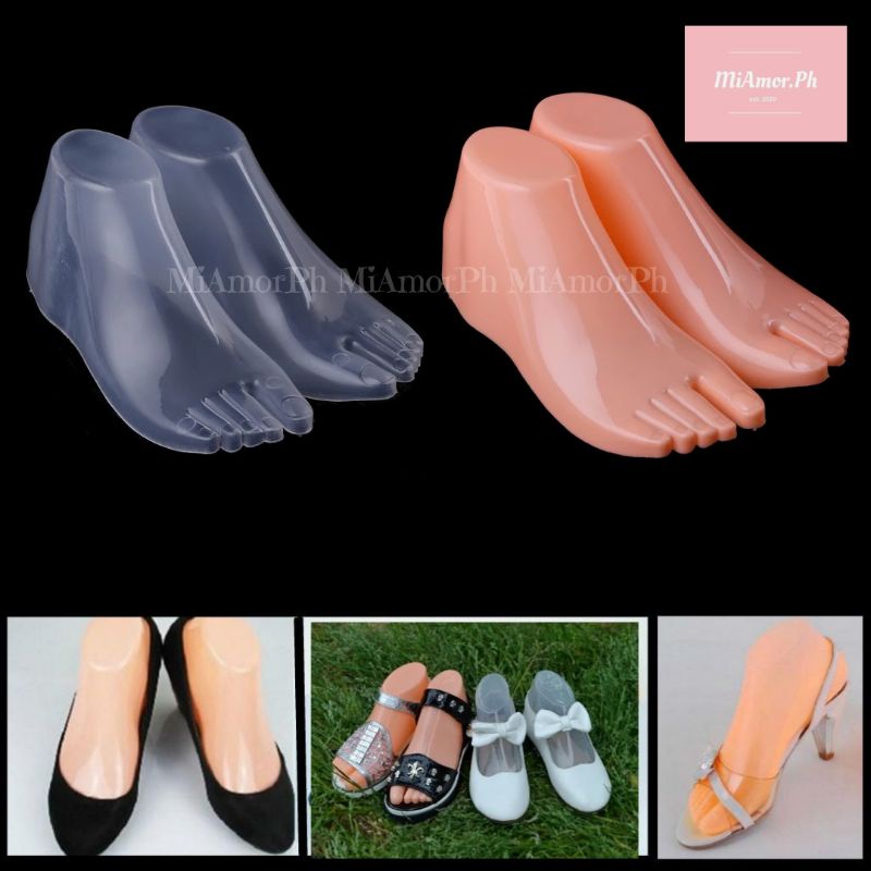 [PAIR] Female Adult Plastic Foot Feet Mannequin Paa for Shoes Slippers ...