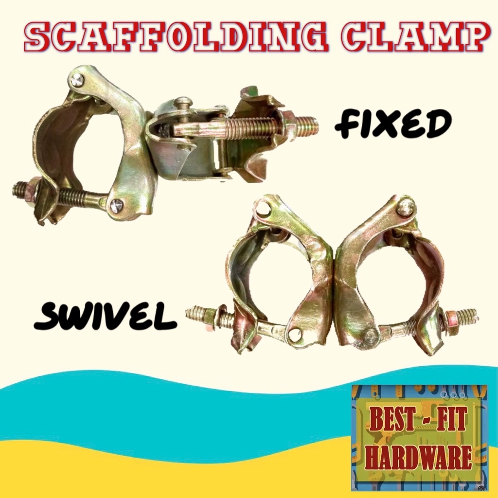 SWIVEL / FIXED SCAFFOLDING CLAMPS PER PIECE / WHOLESALE | Shopee ...