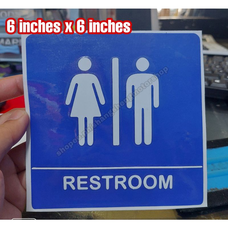 RESTROOM / BATHROOM Sticker Male & Female Sticker | Shopee Philippines