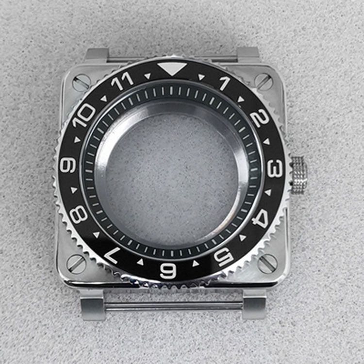 42MM Steel Square Case Black and White Bar Inside Shadow Watch ...