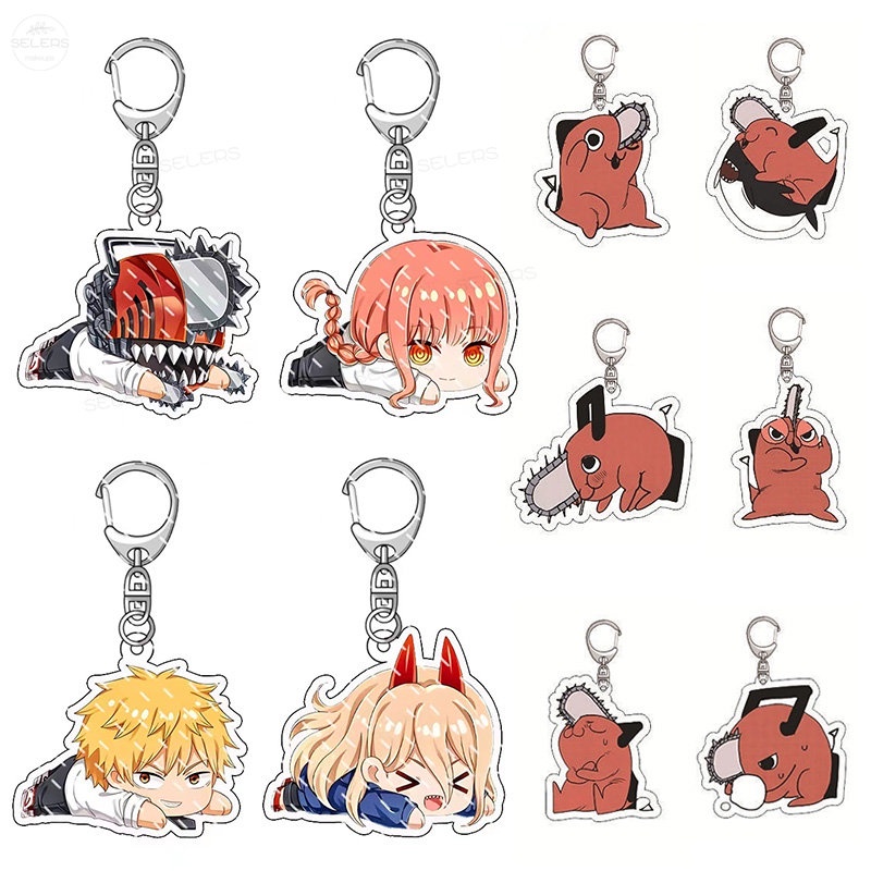 Chainsaw Man Keychain Pochita Denji Makima Power Key chain Bag Pendant ...