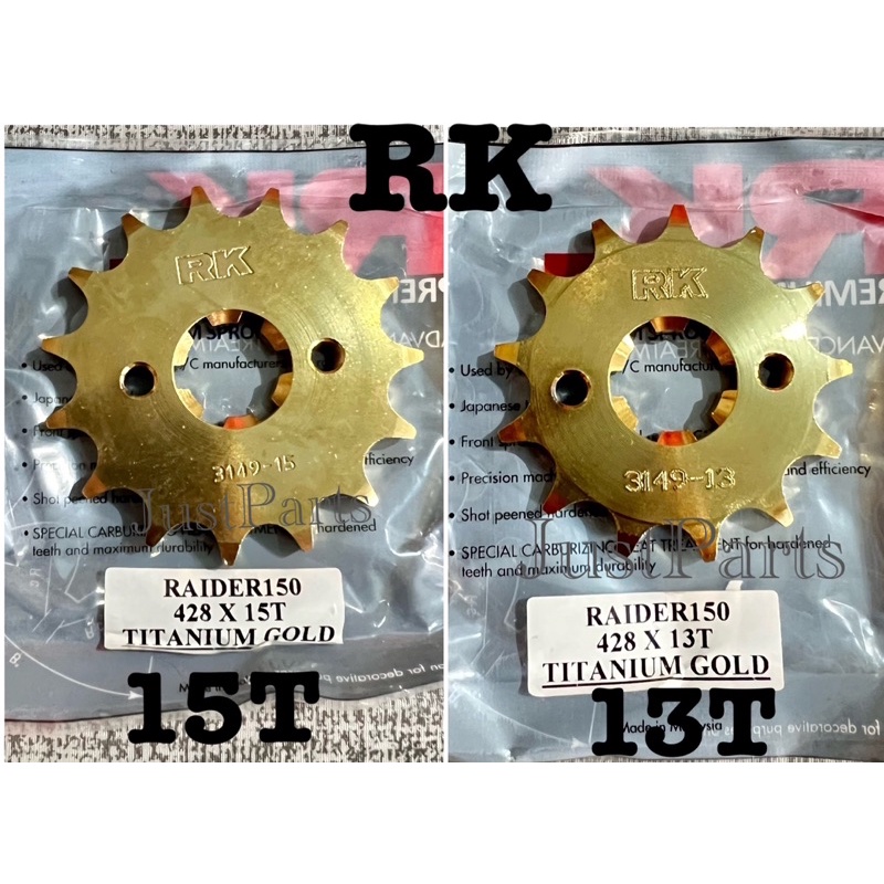 RK RACING ENGINE SPROCKET ONLY 428 (1piece) 13T/ 14T/ 15T | Shopee ...