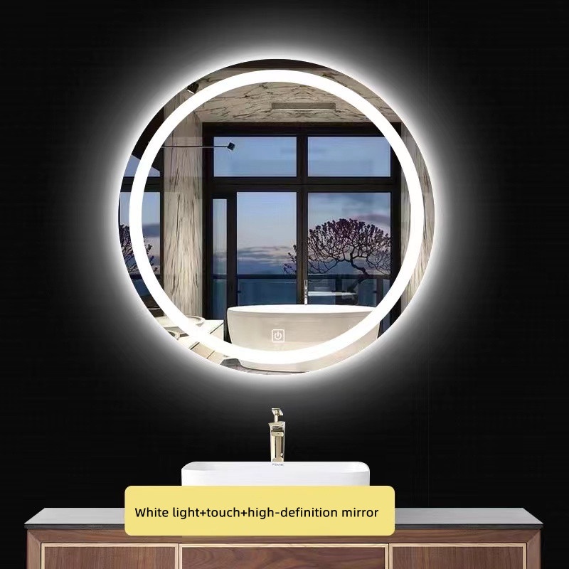 Bathroom mirror wall with led light intelligent mirror multi-function ...