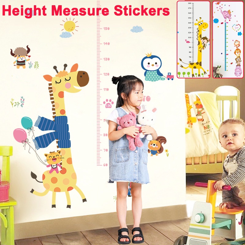 【PH STOCK】Cartoon Height Measure Wall Sticker for Kids Rooms Growth ...