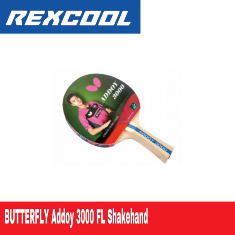 BUTTERFLY Addoy 3000 FL Shakehand Table Tennis Racket | Shopee Philippines