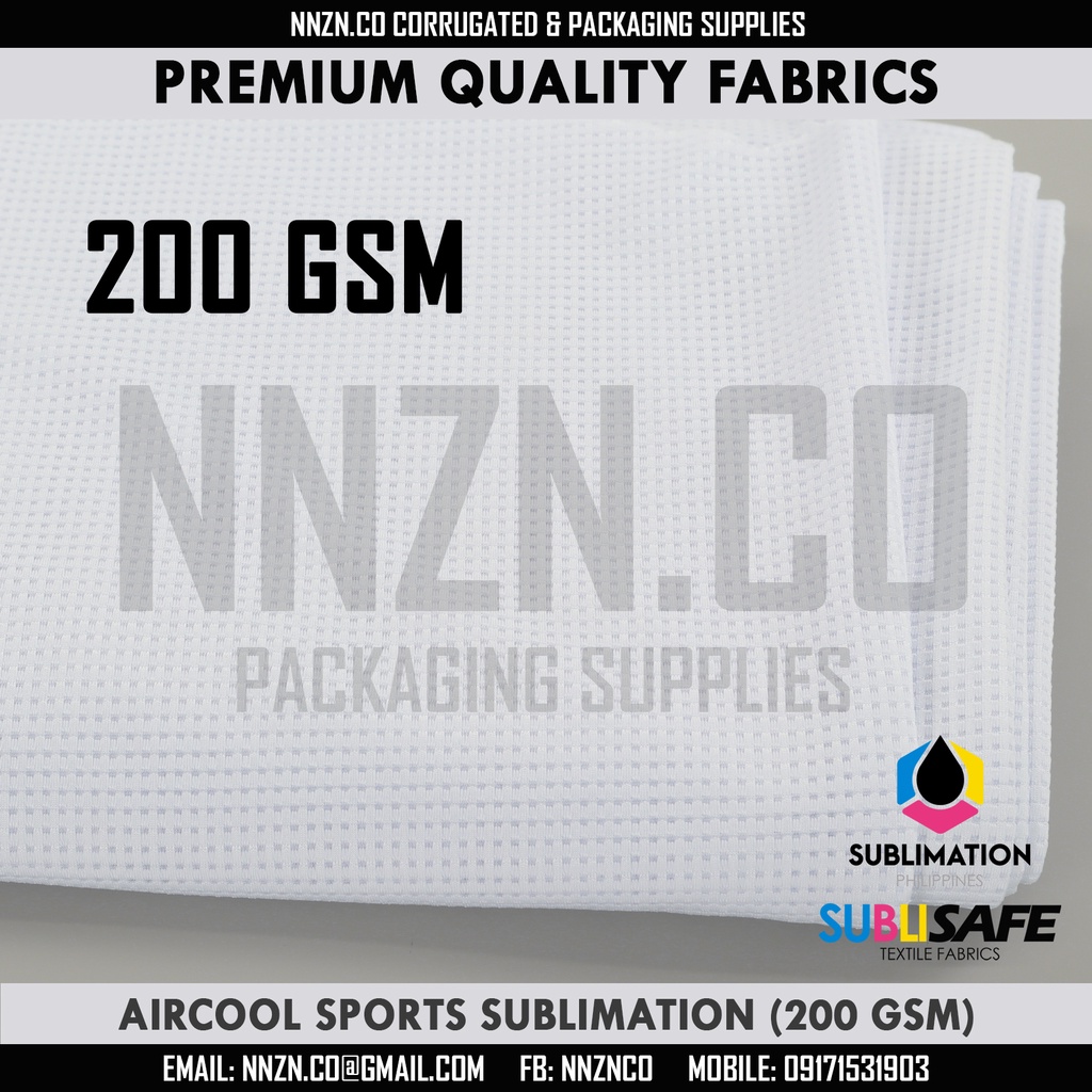 NNZN AIRCOOL Sports Sublimation Textile Fabric 200gsm - Per Kilo ...