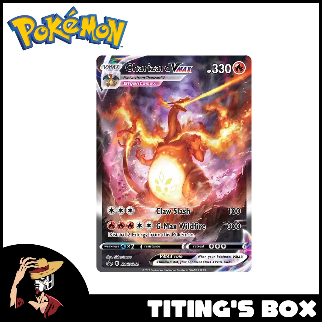 [EN] Pokemon TCG Charizard Vmax SWSH261 Promo - Charizard UPC | Shopee ...