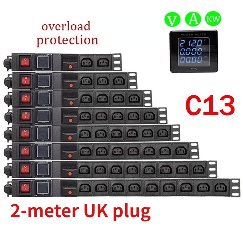 Multi functional digital display 2-13 channel IEC 13 socket power ...