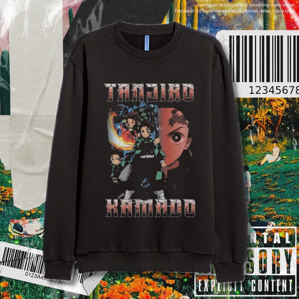 HITAM Psycho Crucify "Tanjiro Kamado" Crew Neck Sweater | Jacket ...