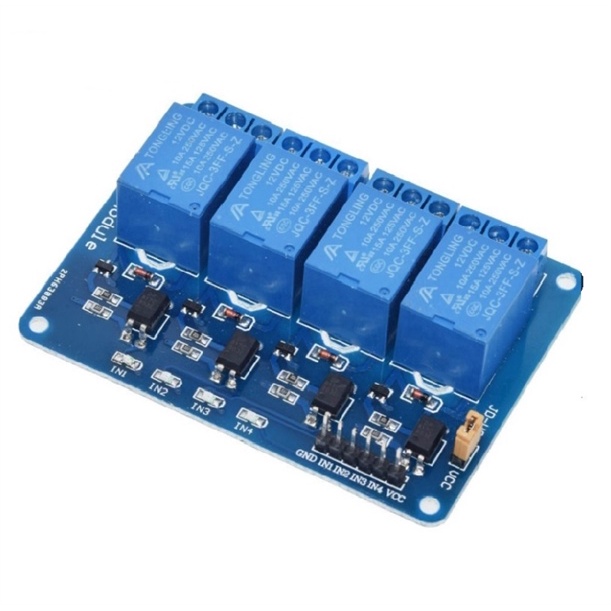 Module 4 relays with 12V isolation opto for 10A electrical equipment ...