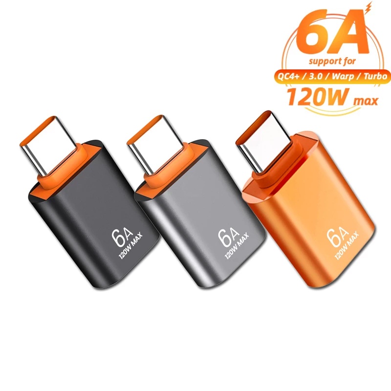 6A Type C Female To USB A OTG Adapter USB-C Converter For Macbook ...