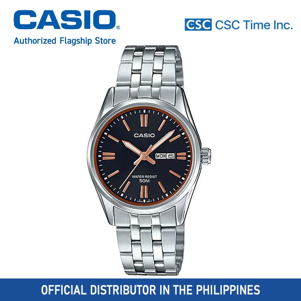 Casio (LTP-1335D-1A2VDF) Silver Stainless Steel Strap 50 Meter Date ...