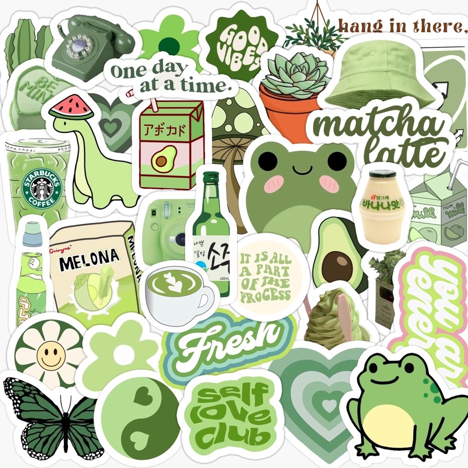 18pcs VSCO Color Series Retro Aesthetic Random Waterproof Vinyl Sticker ...