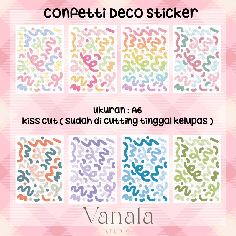 Sticker Deco Confetti/Confetti Sticker Set Deco/Confetti Sticker ...