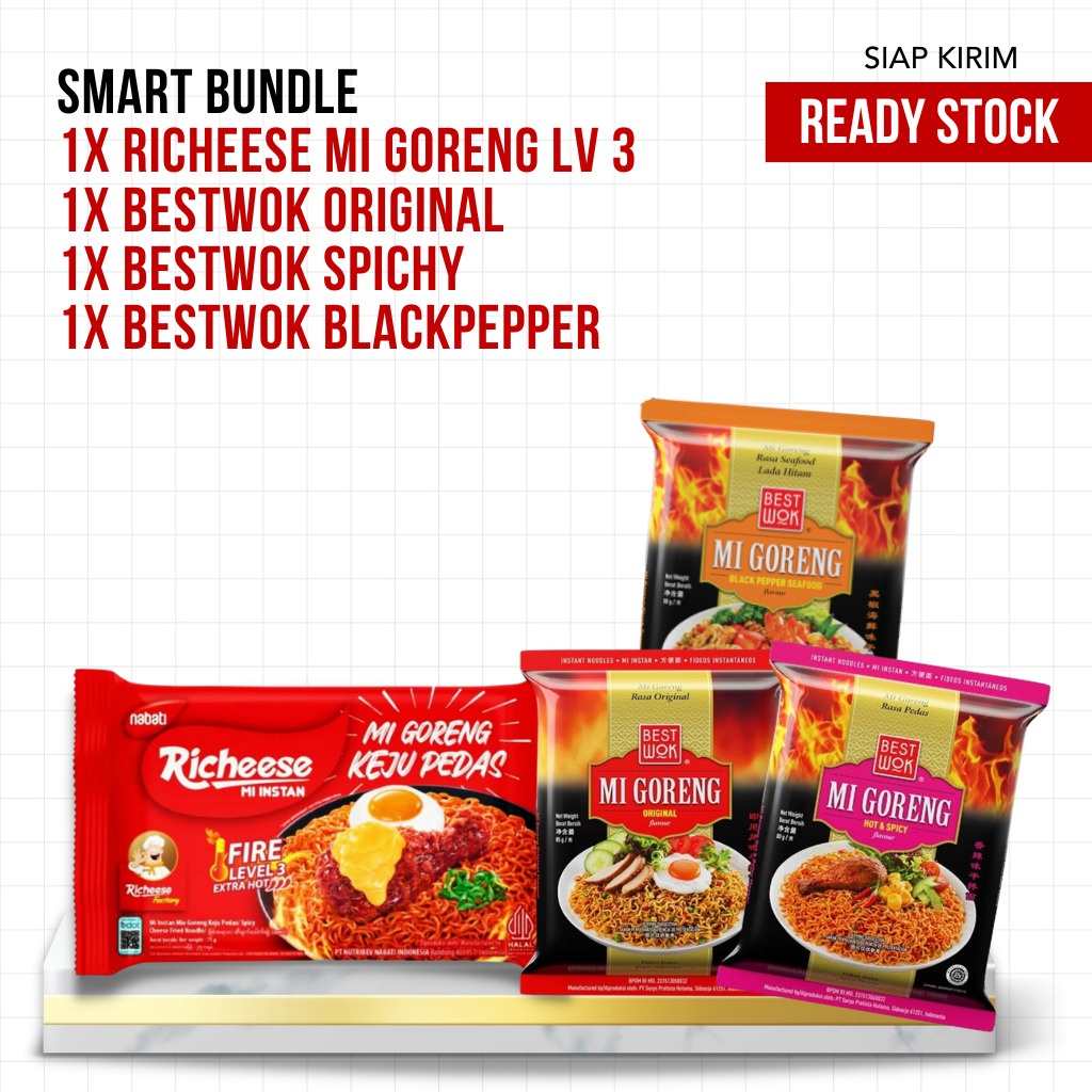 Sembako Package - Best Wok Noodles (3) + Fried Richeese Noodles level 3 ...