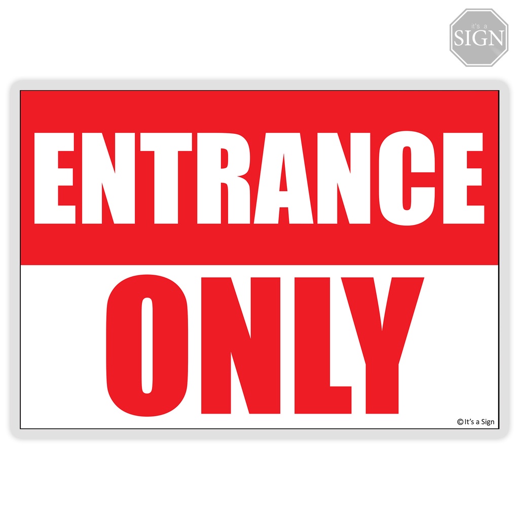 Entrance Exit Only Sign - Laminated Signage - A4 Size | Shopee Philippines