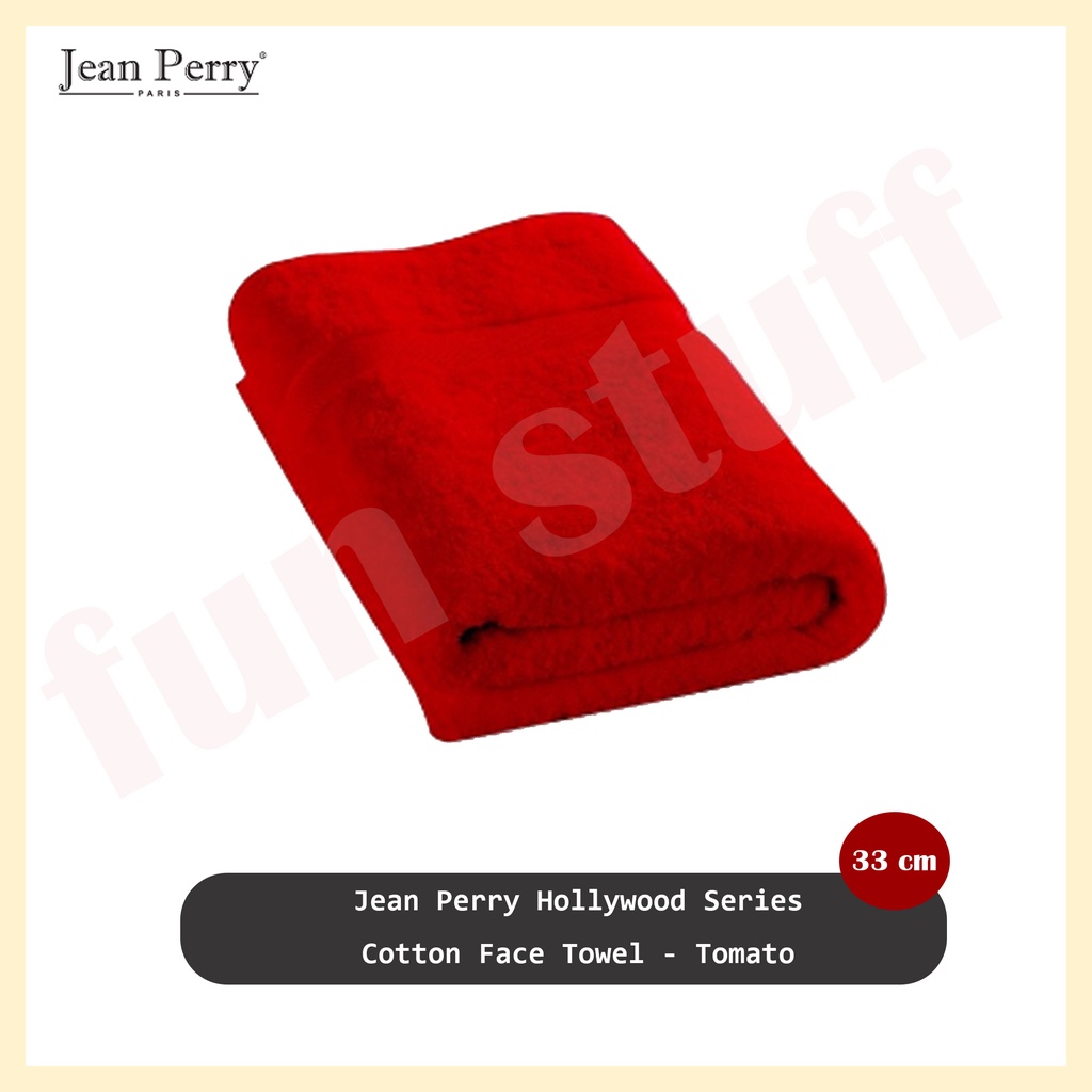 JEAN PERRY Hollywood Series 100% Cotton Face Towel (Tomato) | Shopee ...