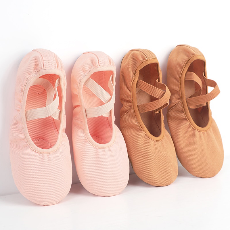 Ballet Dance Shoes for Women Girls Split Soft Sole Stretch Canvas ...