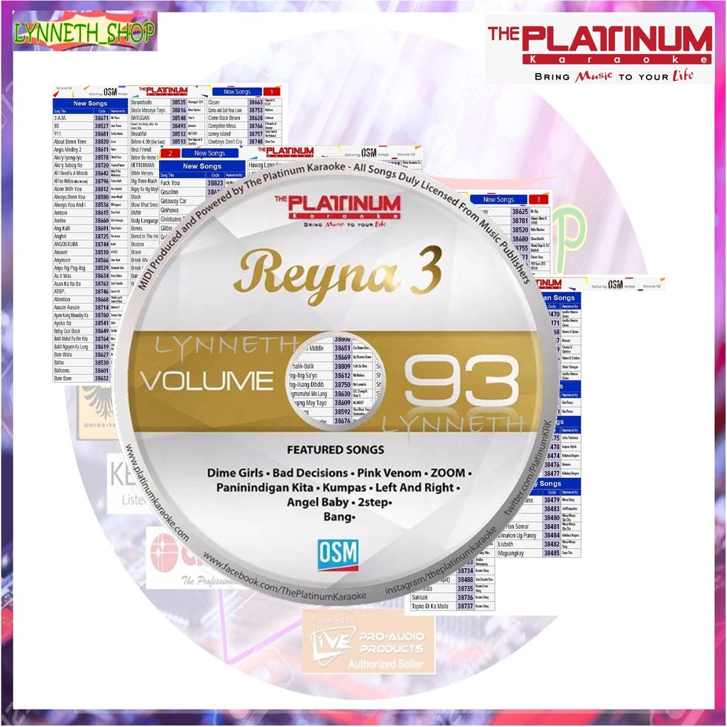 Platinum New Reyna 3 Volume 93 Update CD (as of November 25, 2022) | Shopee Philippines