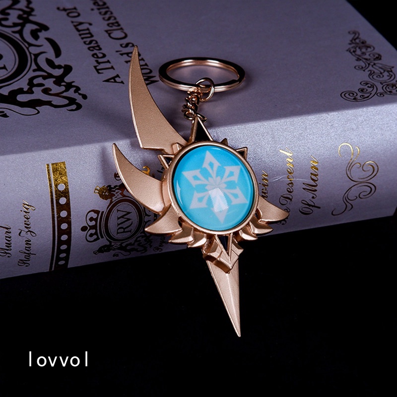 Genshin Impact Barbatos Venti Yae Miko Eula Ayato Eyes of God Keychain ...