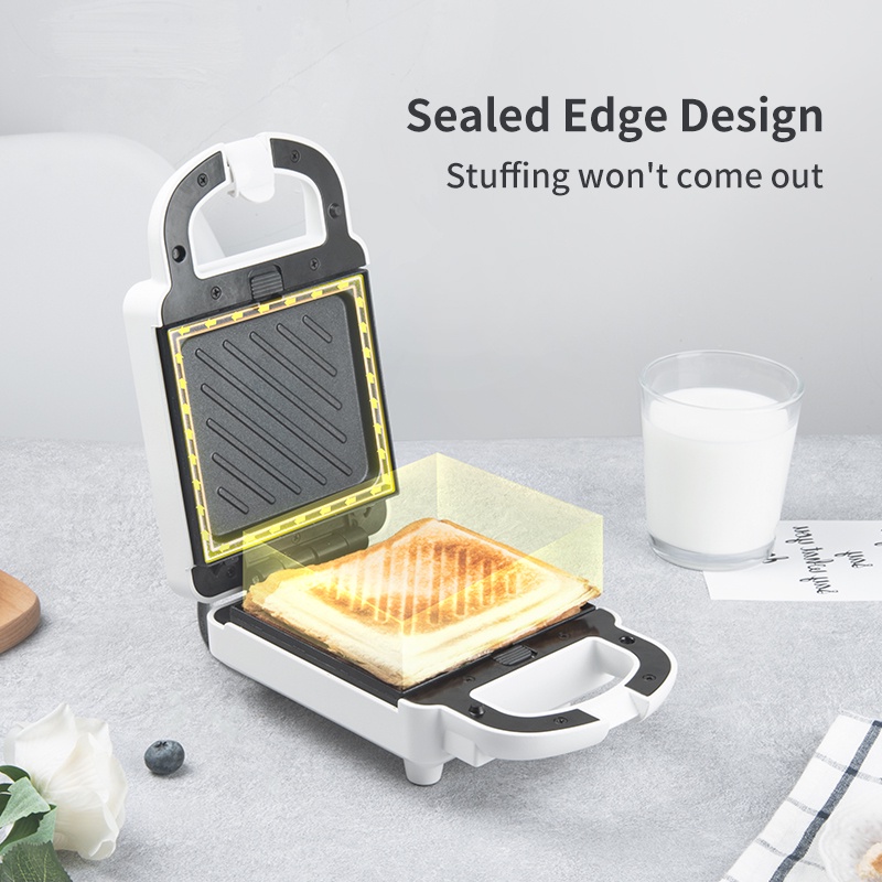 Simplus Waffle Maker Sandwich Maker 2 in 1 Replaceable Plates Breakfast ...