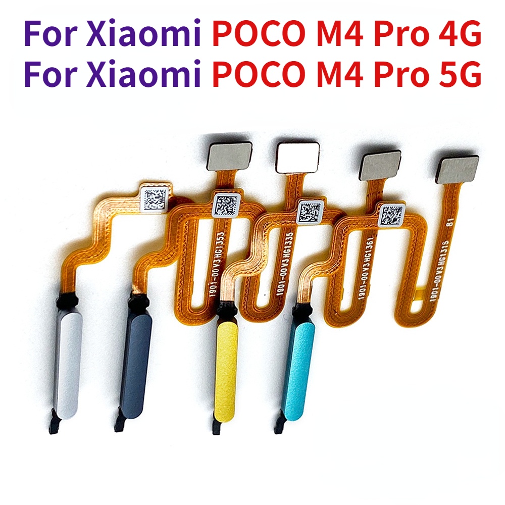 For Xiaomi Poco M4 Pro M4Pro 4G 5G Fingerprint Sensor Home Return Key ...