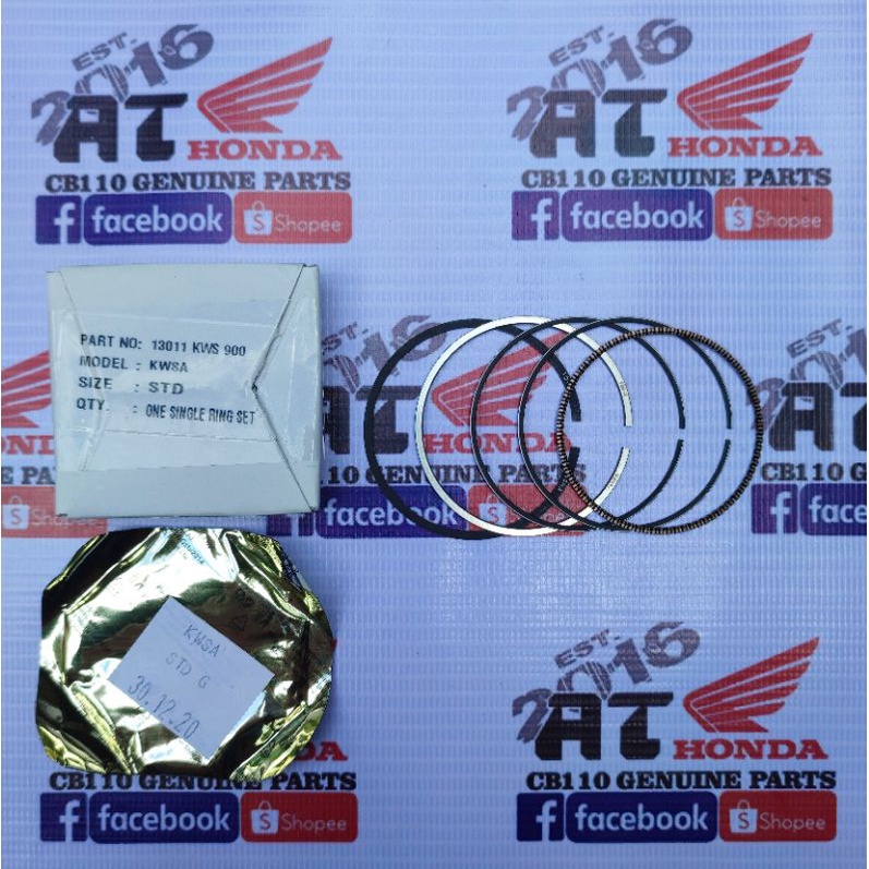 Honda CB110 Genuine Piston ring (Standard) | Shopee Philippines