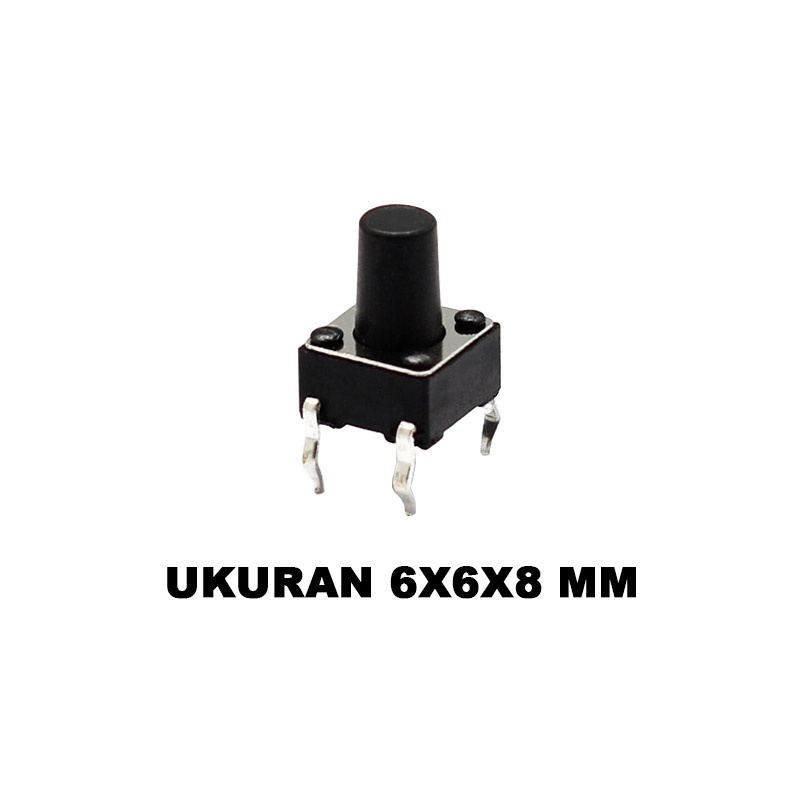 TOMBOL EELIC PBT-6X6X8MM push button Switch 6x6x8 mm 4 pin mini Switch ...