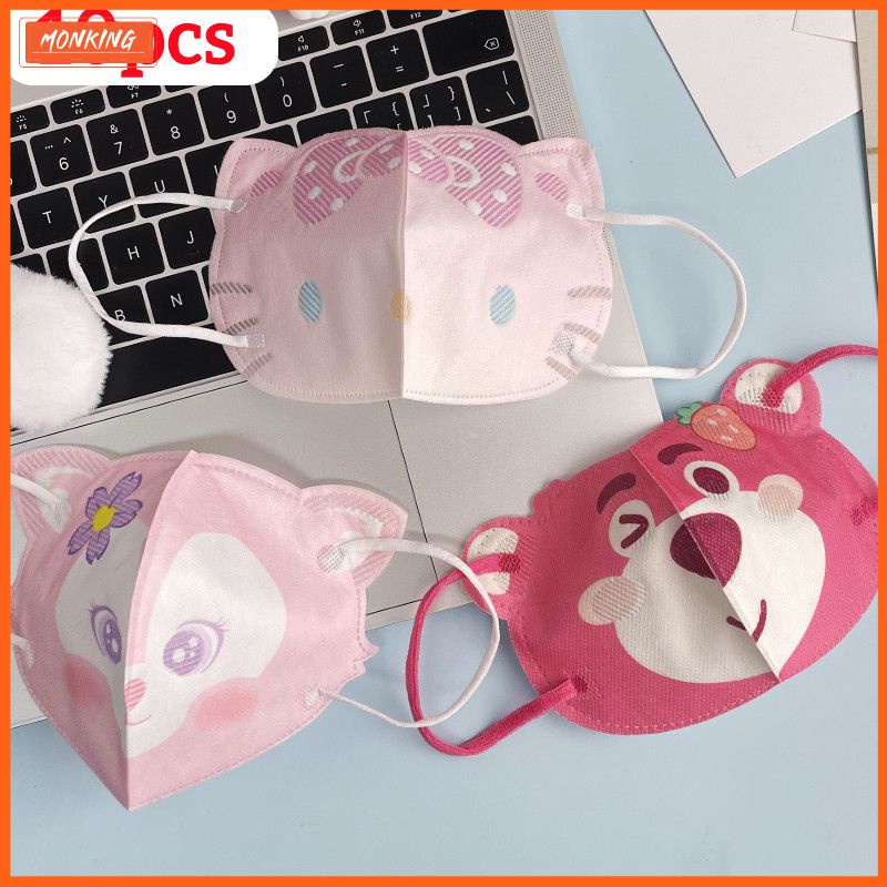 COD 10pcs 3d Disney Mask For Adult Girls Mask With 3-layer Protective ...