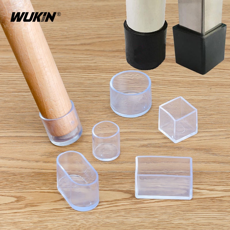 Protector Chair Leg Caps PVC Rubber Round/Square Floor Table Foot Dust ...