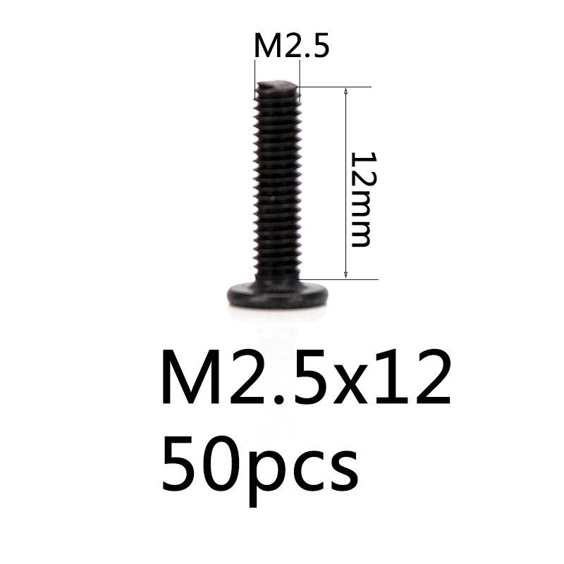 Black Zinc Flat Head Phillips Screw M2 M2.5 M3 M4 Small Screws Bolts ...