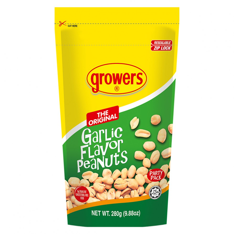 Growers The Original Peanuts Party Pack Garlic Flavor 280g | Shopee ...