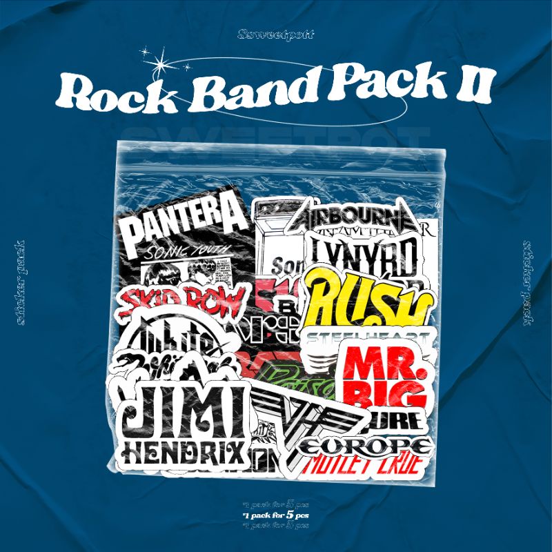 Sticker PACK [ROCK BAND EDITION] PART 2 / AESTHETIC STICKER / RANDOM ...