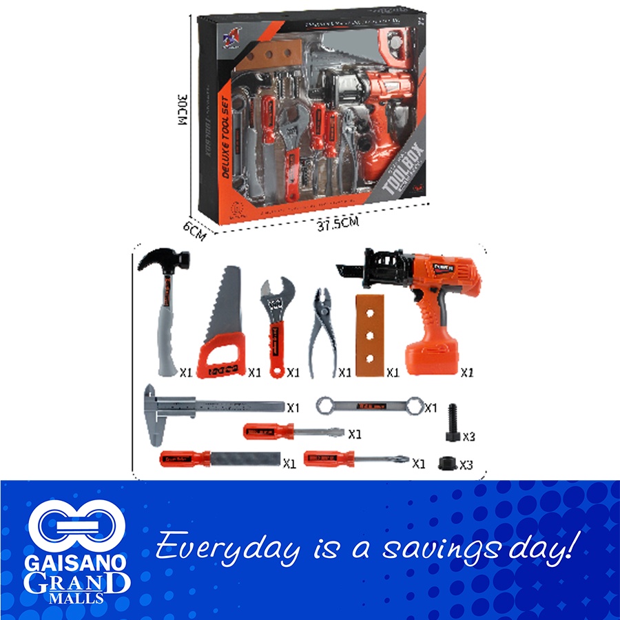 Craftsman's Deluxe Construction Tool Pretend Play Set for Kids 643 ...
