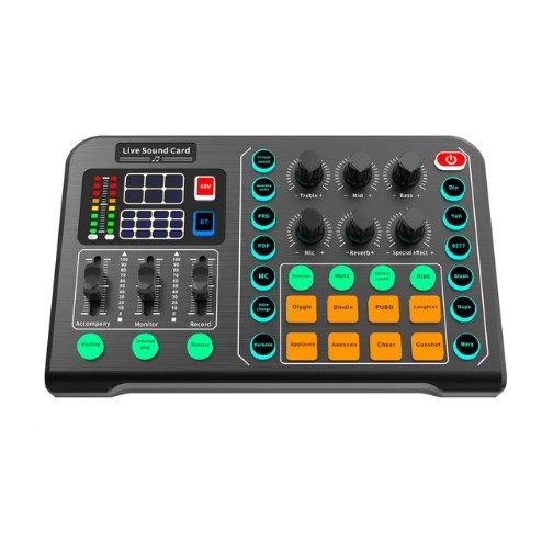 M6 RGB Sound Card USB Voice Changer RGB Sound Card Mixer | Shopee ...