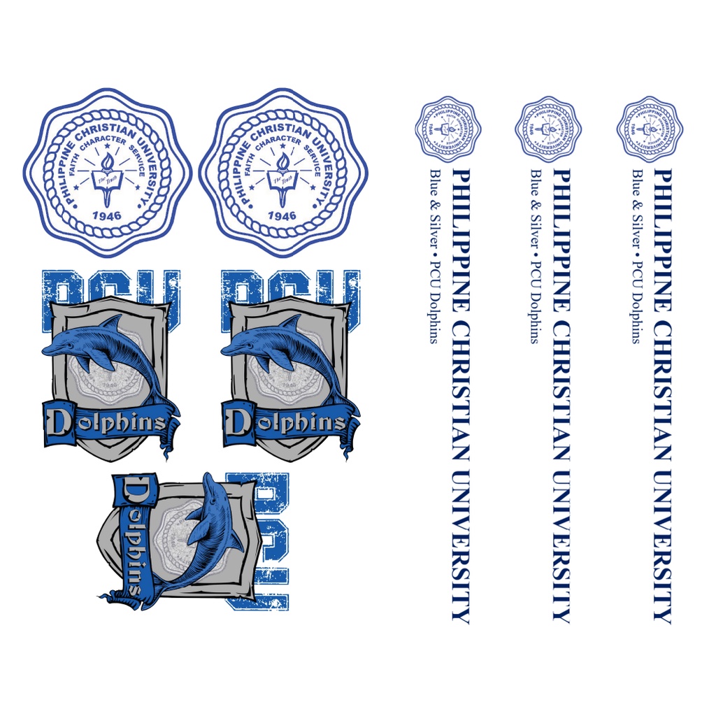 Philippine Christian University 8 Pieces Car Sticker Package, PCU ...